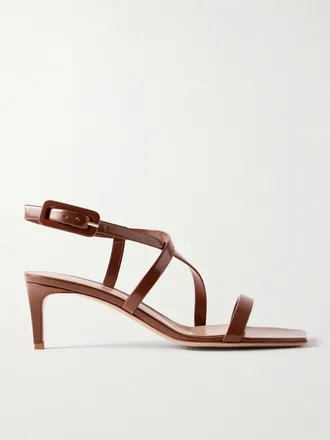 Gianvito Rossi Sandales En Cuir Lindsay 55 - Marron