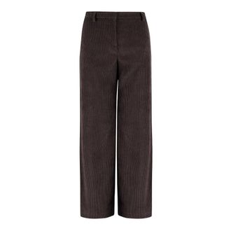 F.it Ma&szlig;geschneiderte gerippte Samthose - - Trousers - Damen - Braun - 2XL