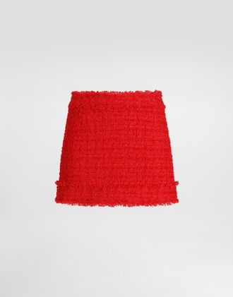 Dolce & Gabbana Minirock Rachel Aus Tweed - Frau R&ouml;cke Rot 36
