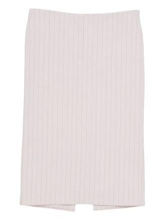 Acne Studios jupe mi-longue &agrave; fines rayures - Tons neutres