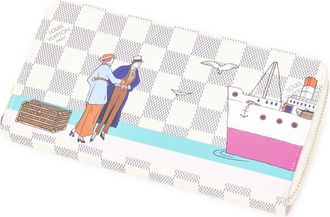 Louis Vuitton Portemonnaie - Ltd. Ed. Transatlantic Zippy Wallet - Gr. unisize - in Wei&szlig; - f&uuml;r Damen