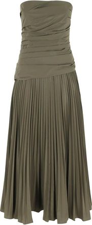 SIMKHAI Femme, Robes, Vert, Taille: 34 FR Arie Strapless Bustier Midi Dress