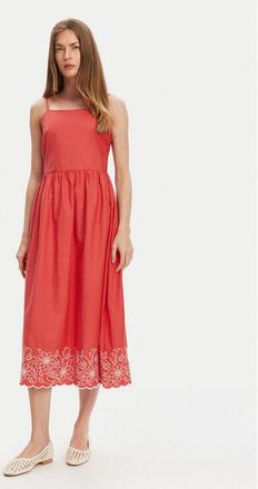 Benetton United Colors Of Benetton Sommerkleid 4KUSDV0B7 Rot Regular Fit
