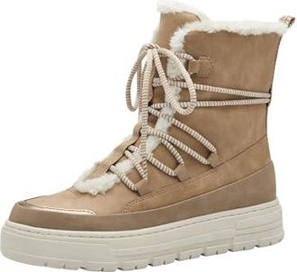 Marco Tozzi Bottines à Lacets pour Femme 2-26295-43 Botte Tendance, Taupe Comb, 40 EU