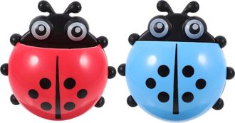 NUOBESTY 2 St&uuml;ck Zahnb&uuml;rstenhalter Wandmontage ohne Bohren Saugnapfhalterung aus Abs/PVC Platzsparend f&uuml;r Badezimmer und K&uuml;che