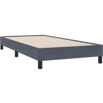 vidaXL Bettgestell ohne Matratze Dunkelgrau 100x220 cm Samt vidaXL