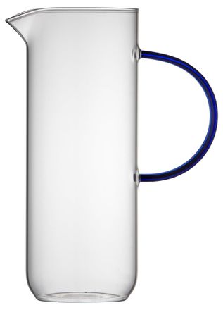 Lyngby Glas Torino Glaskanne, Karaffe, 1.1 Liter, Klar/Blau