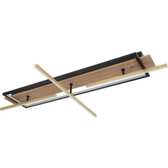 Globo Lighting Globo Lighting - Deckenleuchte Deckenlampe Dreh-Schwenkbar led 1x Strahler Messing Holzoptik