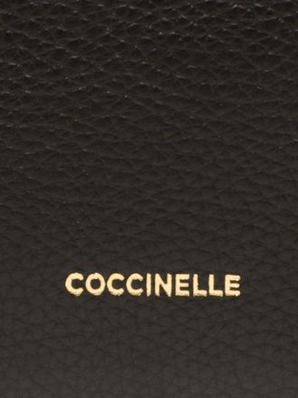 Coccinelle Womens Mini Crossbody Bag Black Cowhide | Ribbon: Polyester - Crossbody-Bags