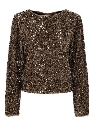 Only Damen Onlconfidence L/S Sequin Bow Top JRS, Mountain Trail, M