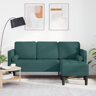 vidaXL Sofa Set Dunkelgr&uuml;n 173 x 131 x 67 cm Stoff vidaXL