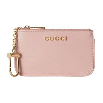 Gucci Script Rei&szlig;verschluss-Schl&uuml;sseletui - - Accessories - Damen - Rosa - ONE SIZE