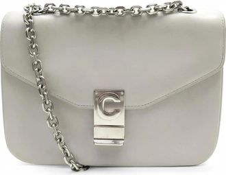 Celine Crossbody Bags - CELINE KLASSISCHE MITTLERE HANDTASCHE 187253 GRAUE - Gr. unisize - in Grau - f&uuml;r Damen