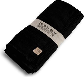 Kardelen Lovely Tischdecke Leinen black 145 x 250 cm