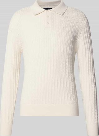 Mc Neal Strickpullover mit Polokragen und kurzer Knopfleiste