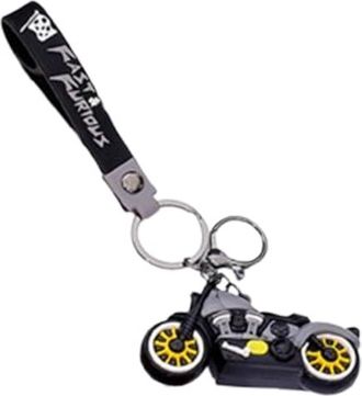 Generic Porte-cl&eacute;s d&eacute;coratif pour moto, pendentif de sac &agrave; breloques | Porte-cl&eacute;s fantaisie cool pour couple - Accessoires pour porte-cl&eacute;s et sac &agrave; main, gris