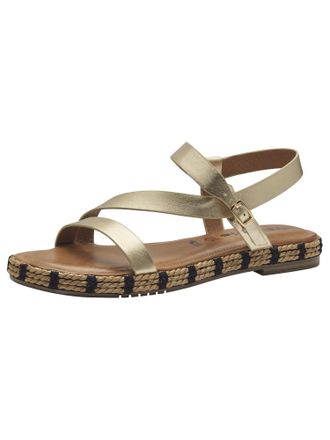 Tamaris Damen Sandalen Leder Sommer; GOLD/metallic; 37 EU