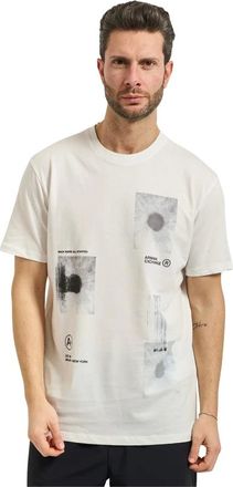 A|X Armani Exchange Homme, Tops, Blanc, Taille: S T-shirt &agrave; imprim&eacute;s pois