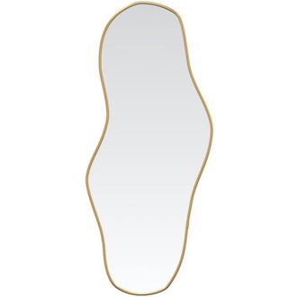 vidaXL Vidaxl - Miroir mural dor&eacute; 70x30 cm - Verre et cadre PVC - &Eacute;paisseur 4 mm - Pour espaces limit&eacute;s, d&eacute;coration moderne