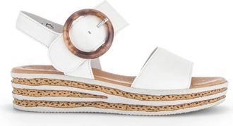 Gabor Beige Ledersandalen - - Shoes - Damen - Beige - 44 EU