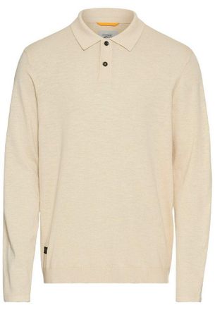 Camel Active Langarm-Poloshirt mit Rippb&uuml;ndchen