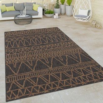 Paco Home Paco Home Tapis Exterieur Terrasse Salon Cuisine Abstrait Motif Ethnique Motif Beige Gris 200x280 cm