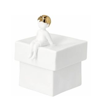 R&auml;der Porzellandose Junge mit Golddetail - Deko- & Schmuckdose aus Porzellan