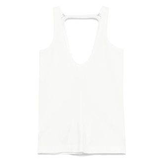 Maison Margiela Femme, Tops, Blanc, Taille: 42 FR Canottiera