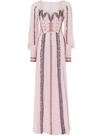 Temperley London Langärmeliges Maxikleid - Rosa