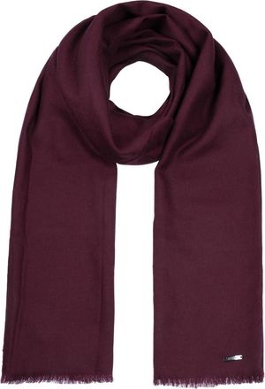 Stetson Lindo Schal Einfarbiger Schal aus 100% Wolle Eleganter Wollschal Herren Unifarben mit Markenemblem Herbst Winter bordeaux One Size