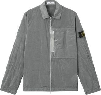 Stone Island Homme, Vestes, Gris, Taille: 2XL Nylon Metal Overshirt