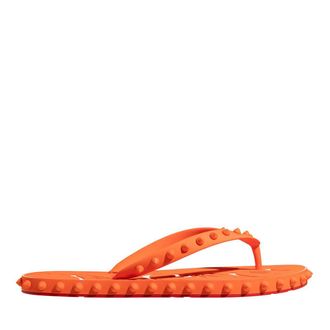 Christian Louboutin Slipper & Pantoletten - Super Loubi - Gr. 36 (EU) - in Orange - f&uuml;r Damen