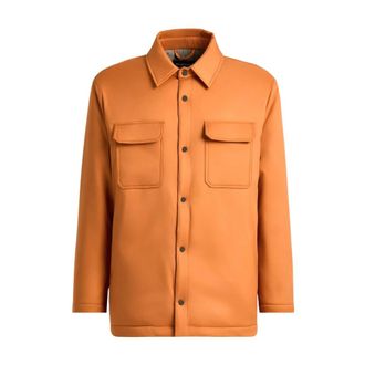 Kiton Satin Hemdjacke - - Jackets - Herren - Orange - L