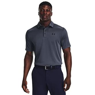 Under Armour Polo de Golf Tech pour Homme, (044) Gris averse / / Noir, Taille S