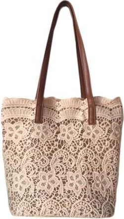 BESPORTBLE Paquet Bandouli&egrave;re &Eacute;l&eacute;gant en Dentelle Fermeture &agrave; Boucle Magn&eacute;tique, Paquet Main Femme pour Usage Urbain et Balades d&Eacute;t&eacute;, Rangement Pratique pour Eff