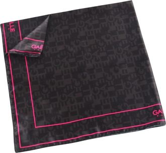 Ga&euml;lle Paris Allover Print Schal - - Accessories - Damen - Schwarzk - ONE SIZE