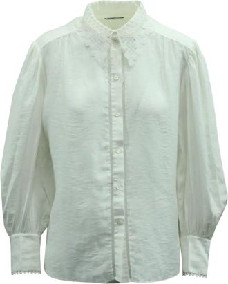 Sandro Gestepptes Hemd mit Spitzenkragen - Weiß