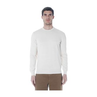 Dondup Homme, Pulls, Beige, Taille: L Maglia girocollo regular in crepe di cotone