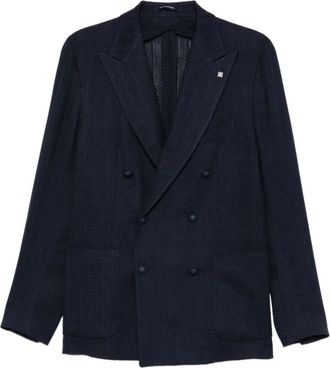 Tagliatore Homme, Costumes, Bleu, Taille: L Veste crois&eacute;e