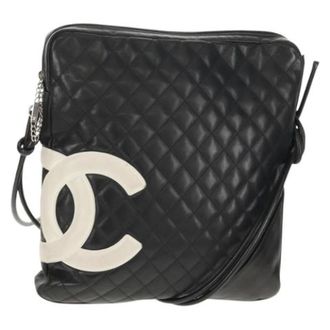 Chanel Sac bandouli&egrave;re en cuir Pre-owned - Femme - Pre-owned - Noir - Taille: ONE Size