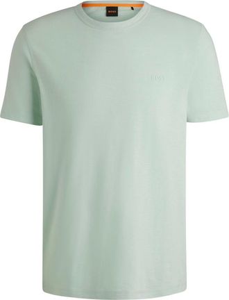 HUGO BOSS Leichtes T-Shirt mit gummiertem Logo-Schriftzug in