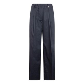 Myths Hosen mit Gummizugbund und B&uuml;gelfalte - - Trousers - Damen - Schwarzk - M