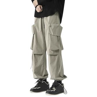 Generic Pantalon de ski baggy pour homme - Imperm&eacute;able et coupe-vent - Doublure en polaire - Pantalon dhiver isol&eacute; - Pantalon de randonn&eacute;e - Pantalon de rando