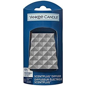 Yankee Candle Company Yankee Candle Diffuseur ScentPlug | Base de désodorisant à Brancher | Abat-Jour décoratif à facettes argentées | Prise Britannique à 3 Broches