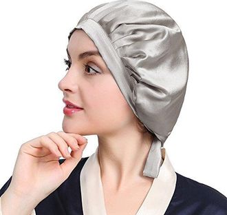 LilySilk Bonnet de Nuit en Soie pour Femme Bonnet Chapeau Bonnet De Sommeil Coiffure Soin Cheveux