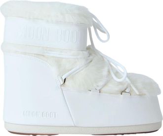 Moon Boot Femme, Chaussures, Blanc, Taille: 42 EU Bottes Icon Low Faux Fur