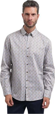 Bugatti Chemise &agrave; micro-motifs imprim&eacute;s - Homme - Chemises - Gris - Taille: 2XL