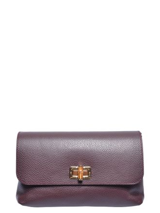Roberta M Burgund Rindsledertasche