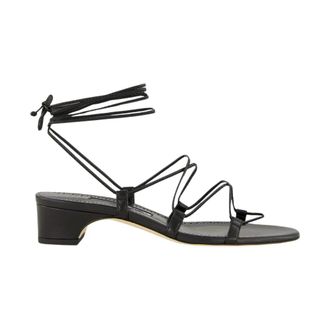 Manolo Blahnik Femme, Chaussures, Noir, Taille: 39 EU Sandales Dellasan