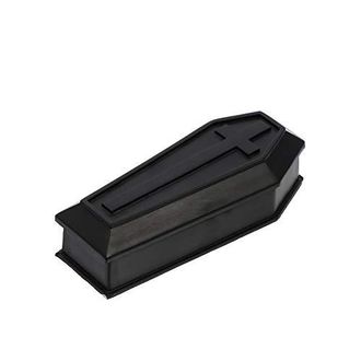 Exceart 1Pc Halloween Cercueil Boîte Halloween Partie Boîte De Cercueil Cercueil Boîte Prop pour Halloween Cercueil Décor Partie Décoration Noir, 8.5x3.7cm